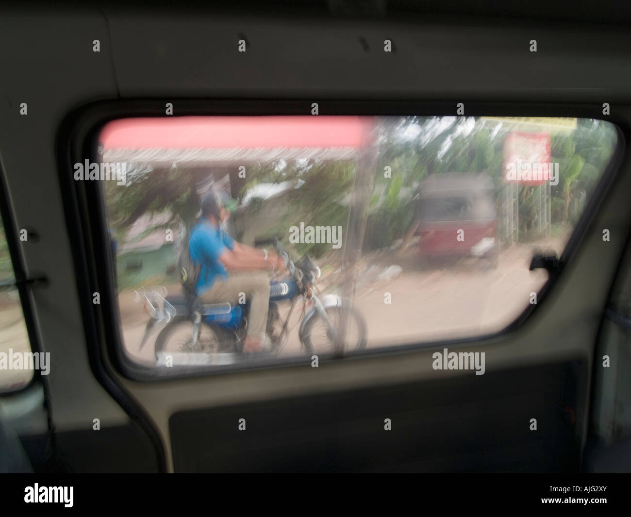 Street traffic from inside a car Stock Photo - Alamy