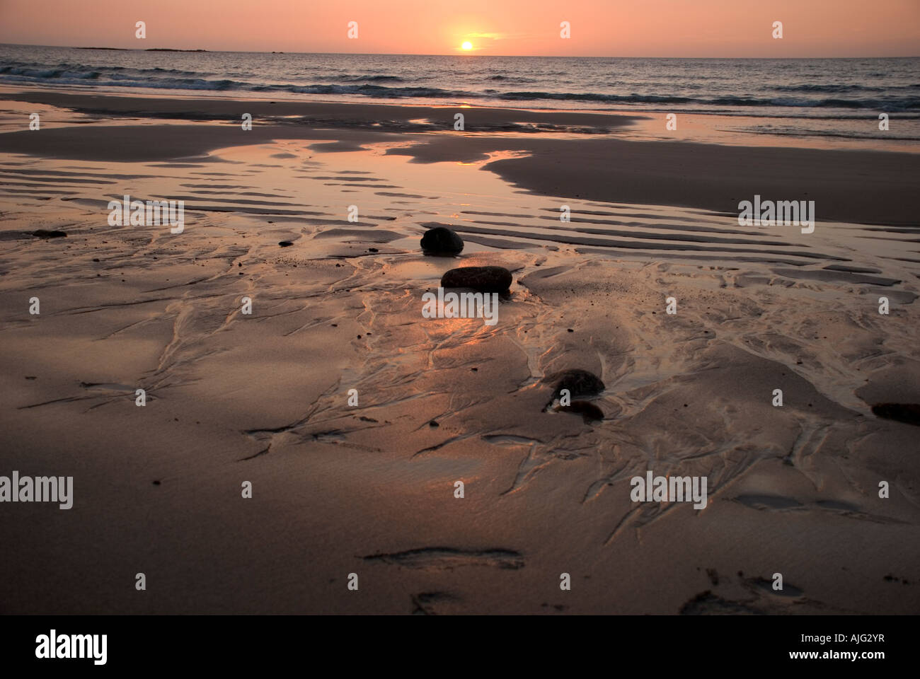 sennen cove beach sunset Stock Photo - Alamy