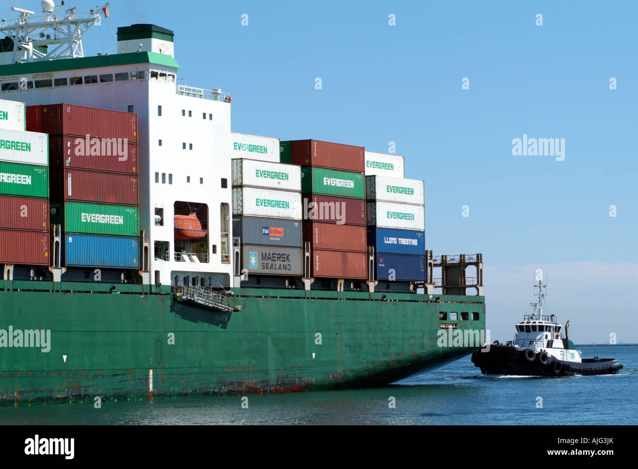 Evergreen Container Ship Ever Deluxe Enters the Port of Los Angeles ...