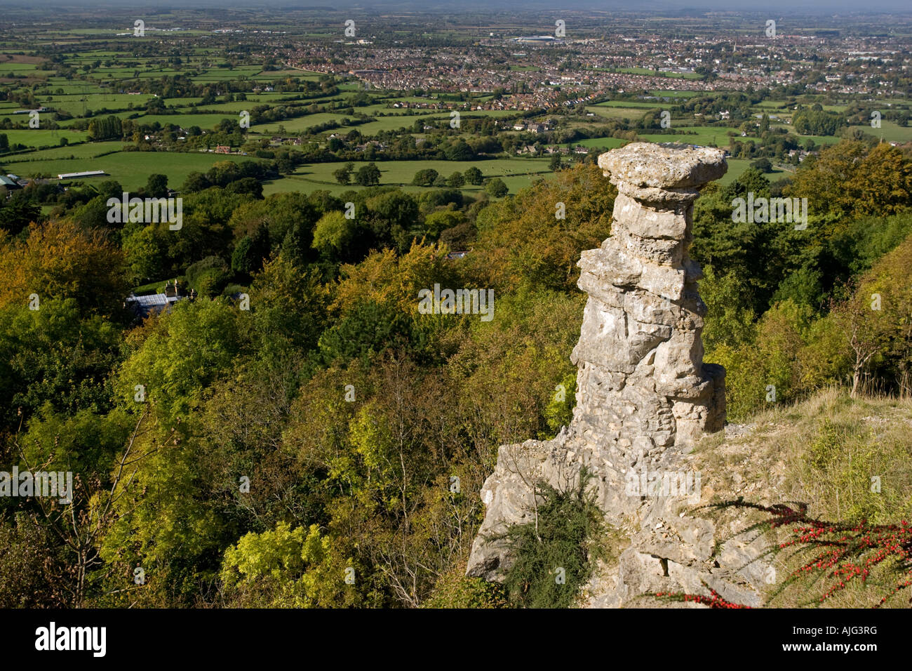 Devils Chimney Leckhampton Hill Cotswold Escarpment Cheltenham UK Stock ...