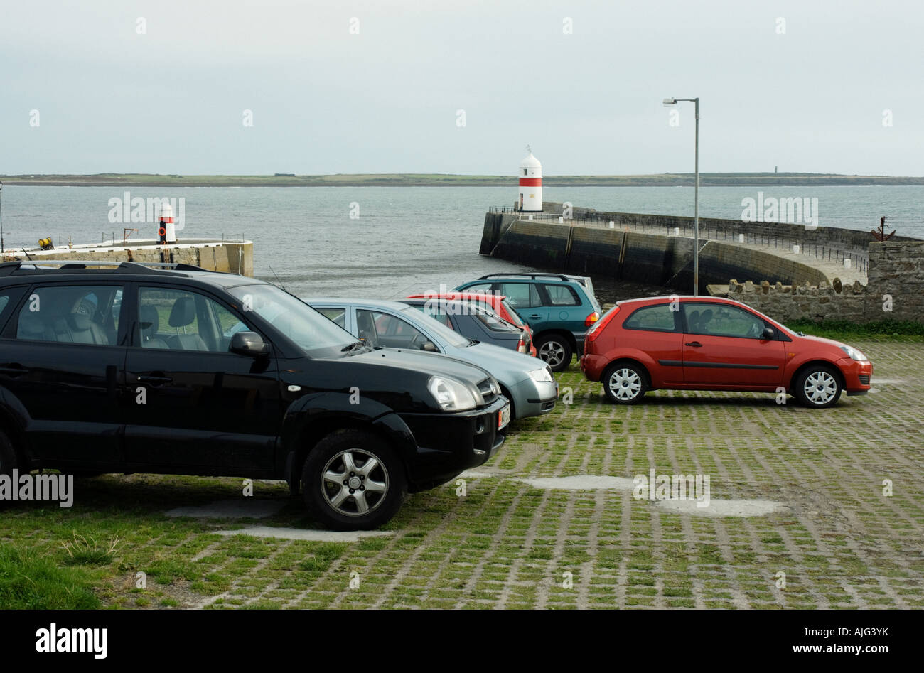 Car park and harbour in Castletown, Isle of Man Stock Photo - Alamy