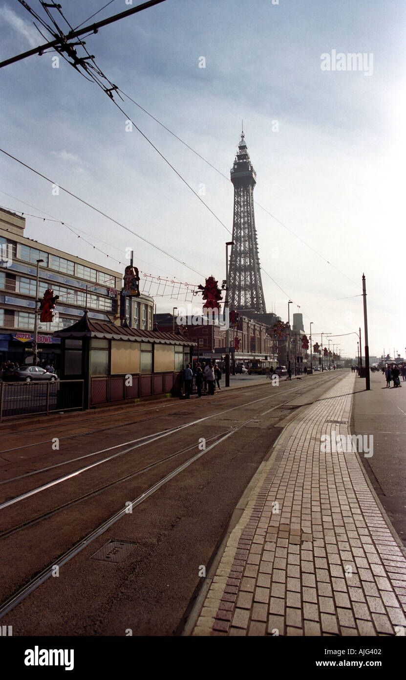 Blackpool tower and sea front Stock Photo - Alamy