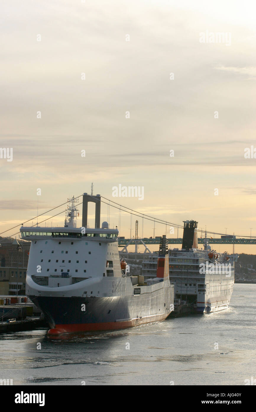 Stena Line ferries at the Germany Terminal in Gothenburg Stock Photo ...