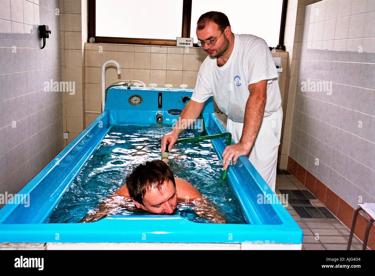 man gets an underwater massage Stock Photo - Alamy