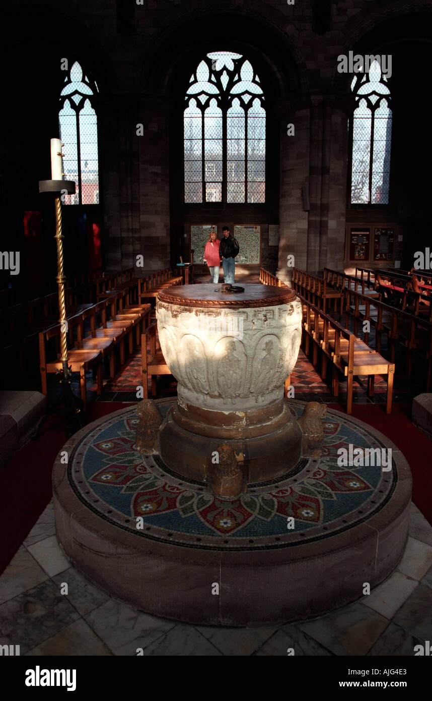 Font baptism church stone hi-res stock photography and images - Alamy