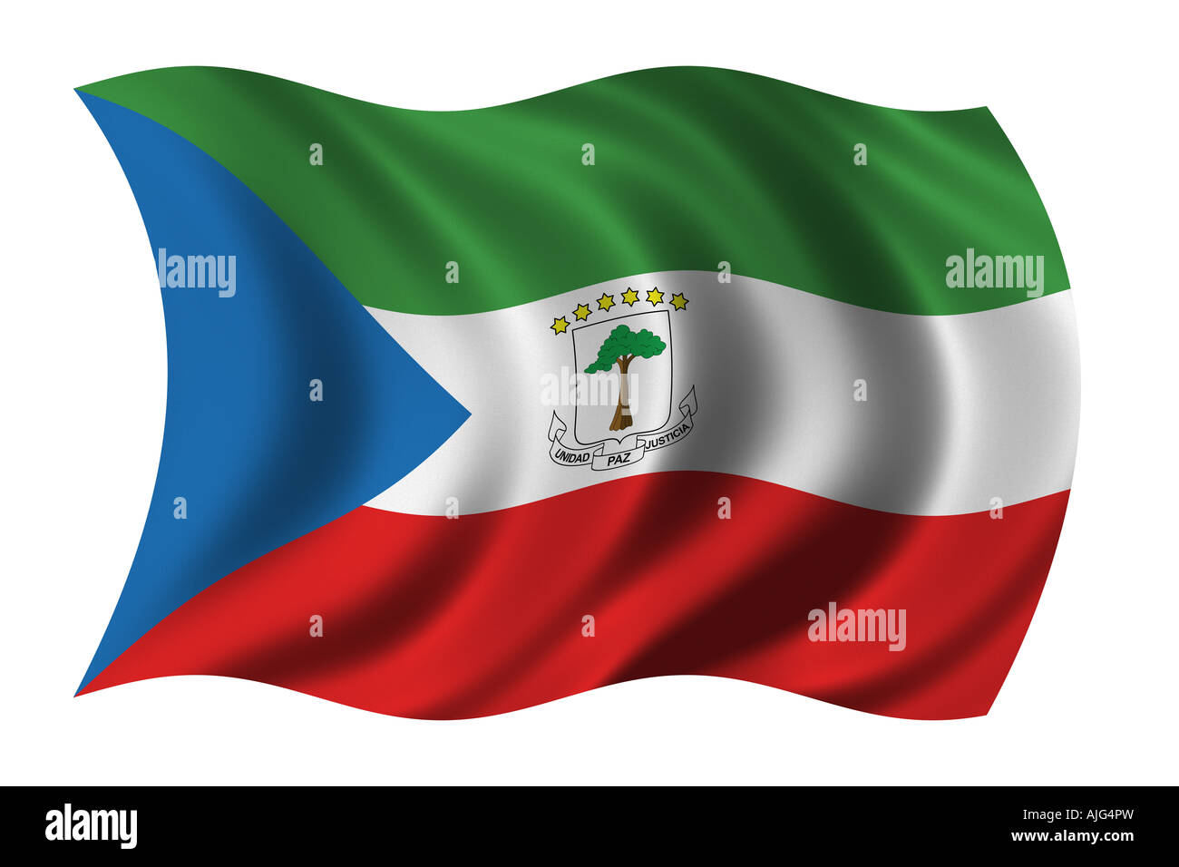 Flag of Equatorial Guinea Stock Photo - Alamy
