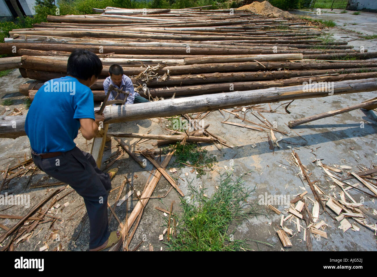 Traditional timber sawing hi-res stock photography and images - Alamy