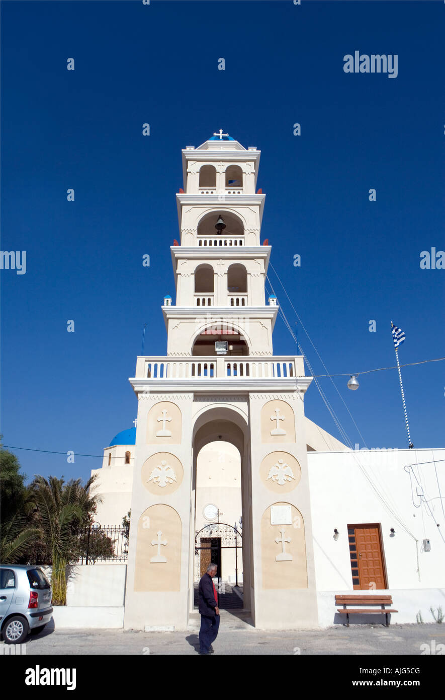 "Timios Stavros" Church Perissa Santorini Greece Stock Photo - Alamy