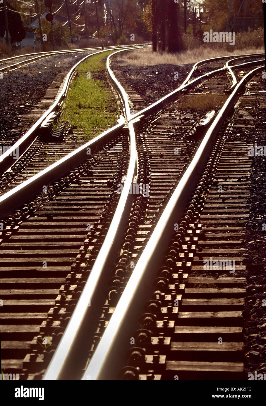 Mainline Railroad Switches Stock Photo - Alamy