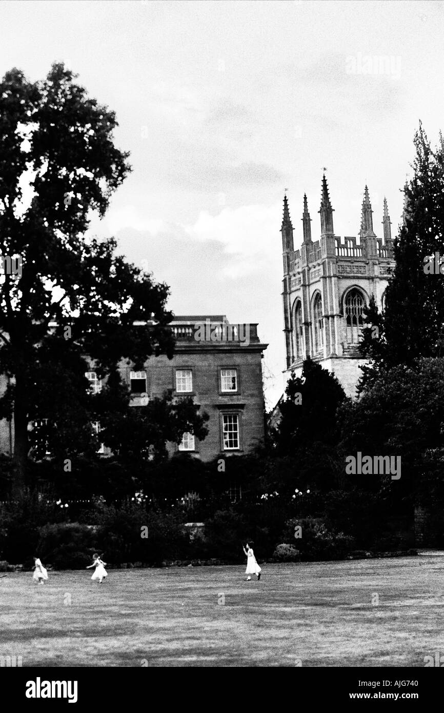 Children playing outside a church Stock Photo - Alamy