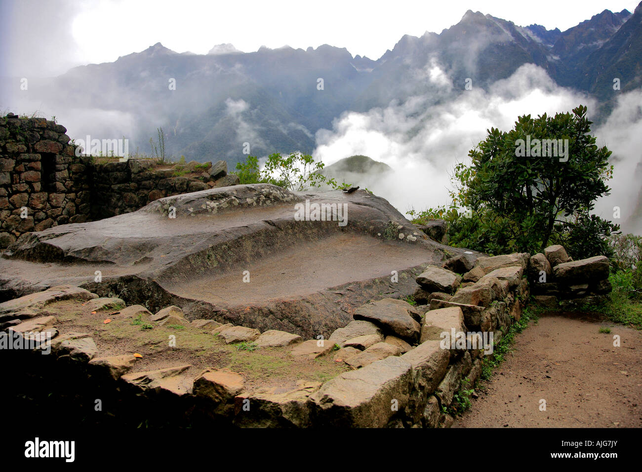 Misty mountains Urubamba river Canyon Vilcabamba mountain range UNESCO ...