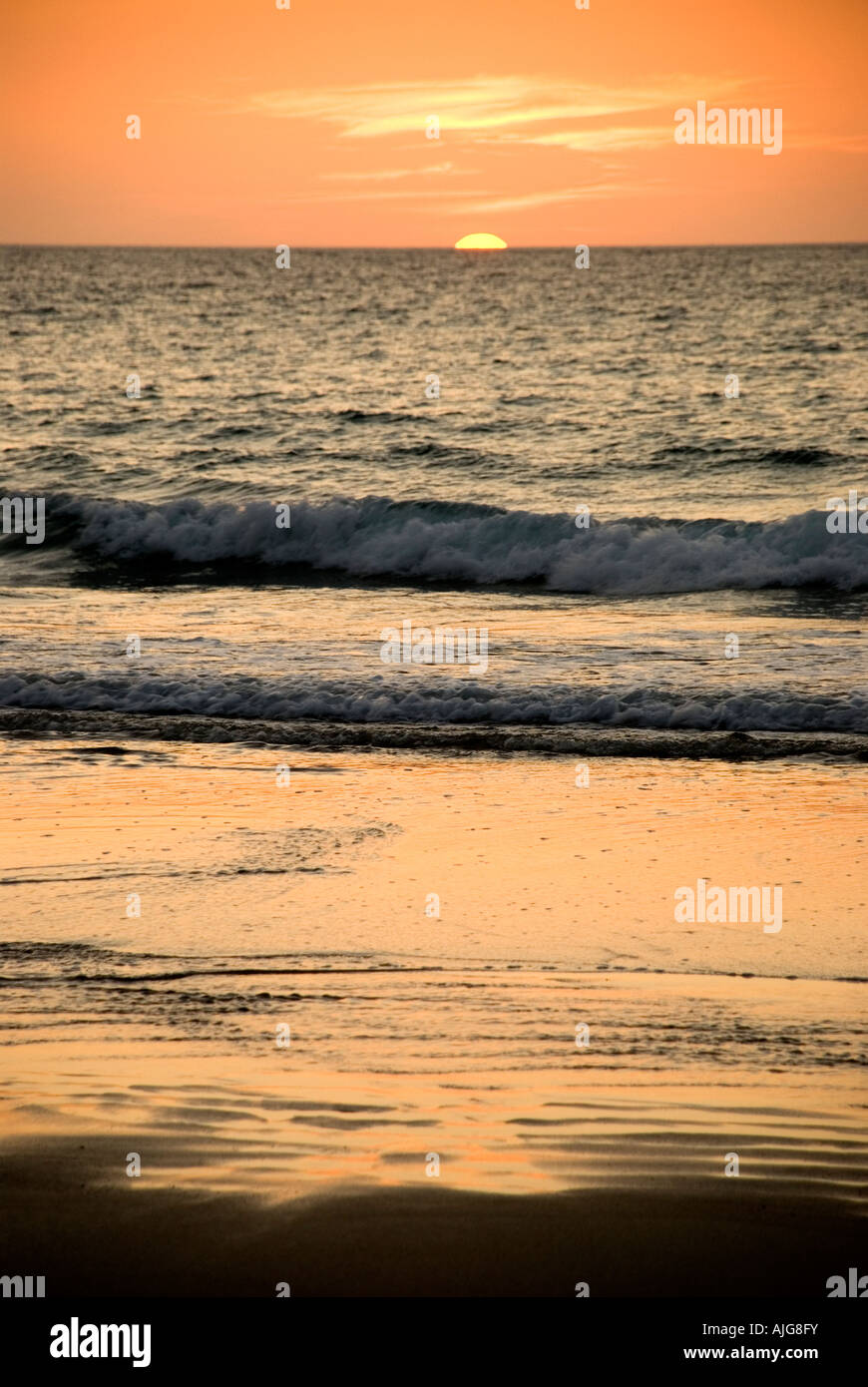 sennen cove beach sunset Stock Photo - Alamy