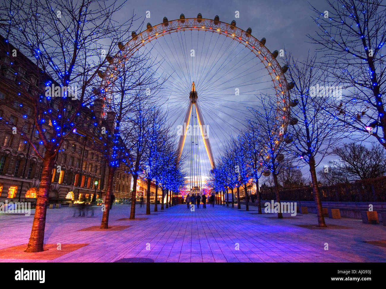 The London Eye at Night Stock Photo - Alamy