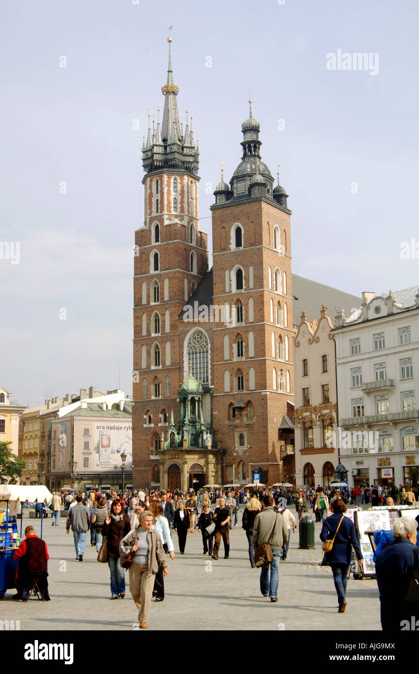 The Market Square Krakow Poland Stock Photo - Alamy