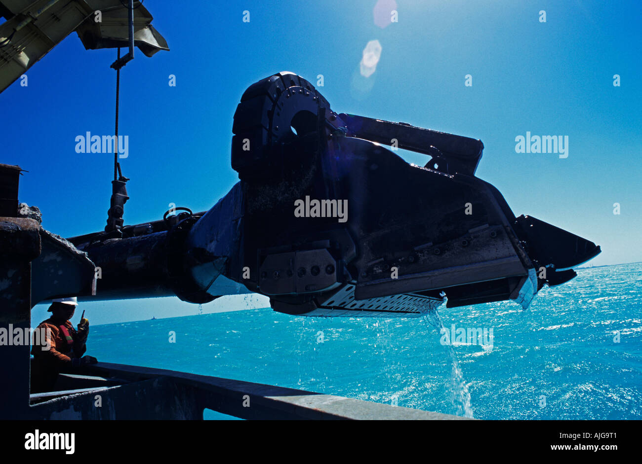 Sand pumping dredge hi-res stock photography and images - Alamy