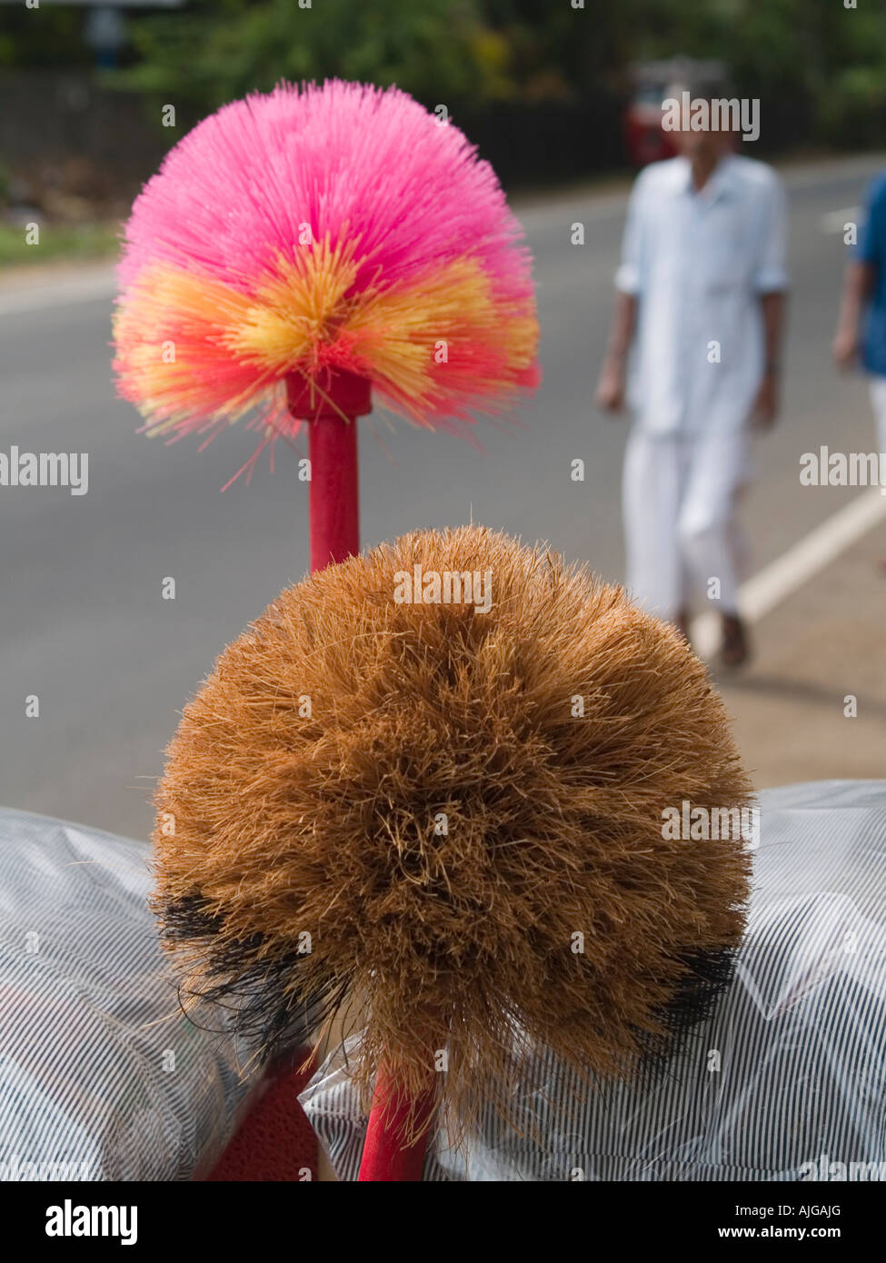 Locally produced fiber-based goods contrast with plastic nylon goods ...