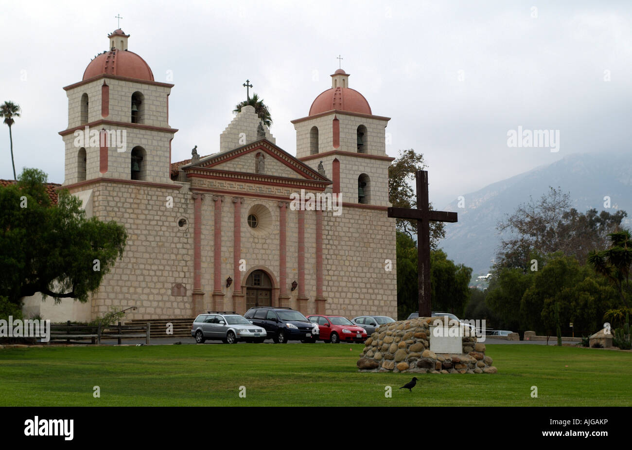 Old Mission Church Santa Barbara California USA Stock Photo - Alamy