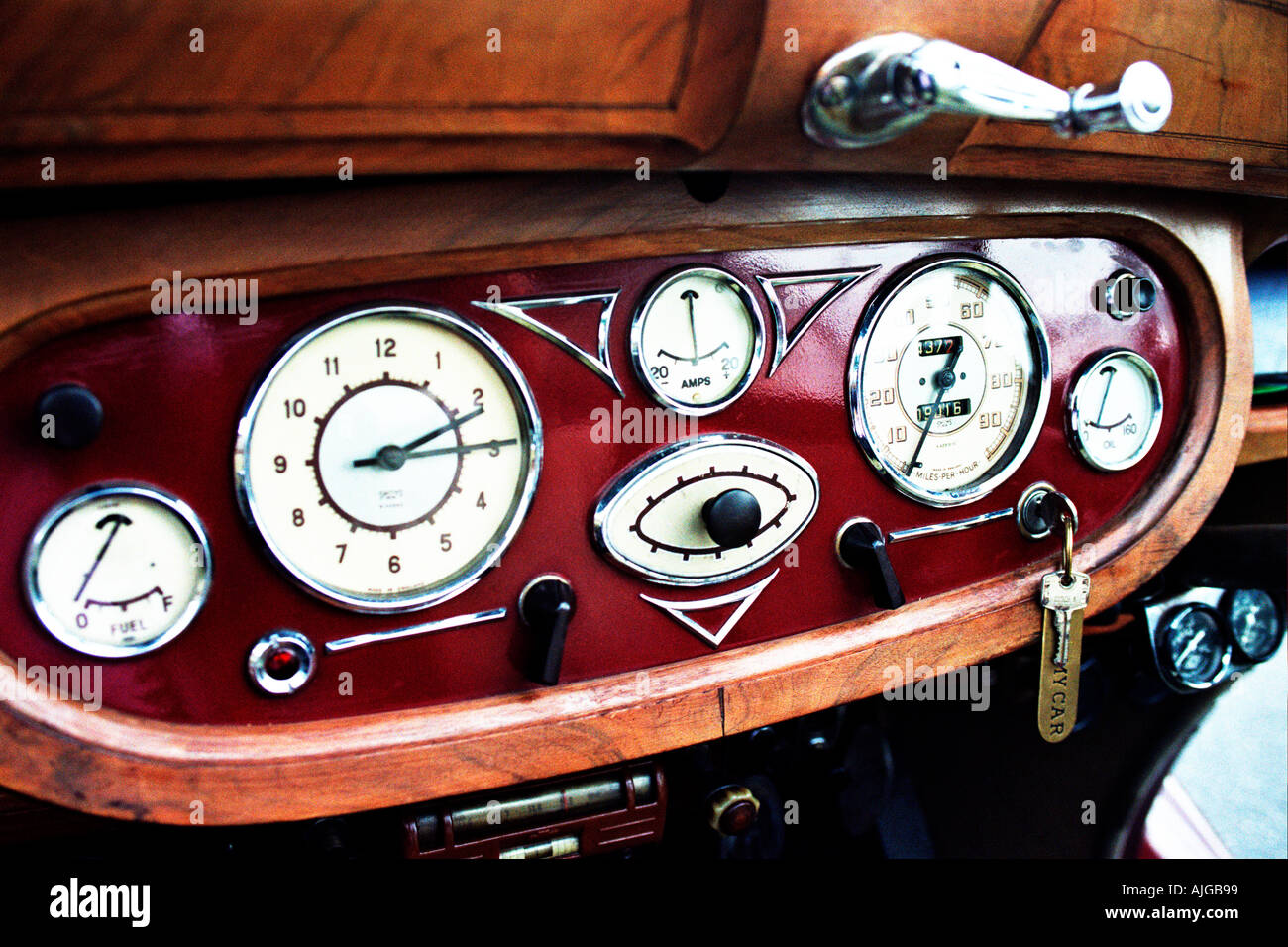 A rolls royce drivers panel Stock Photo - Alamy