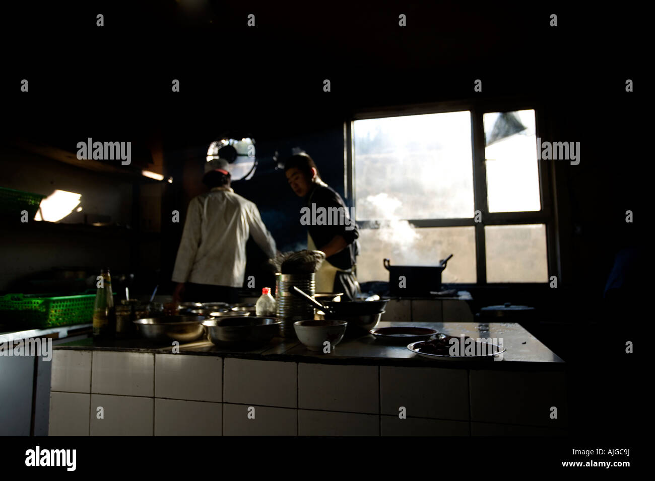 Local chinese kitchen in Kanas Stock Photo - Alamy