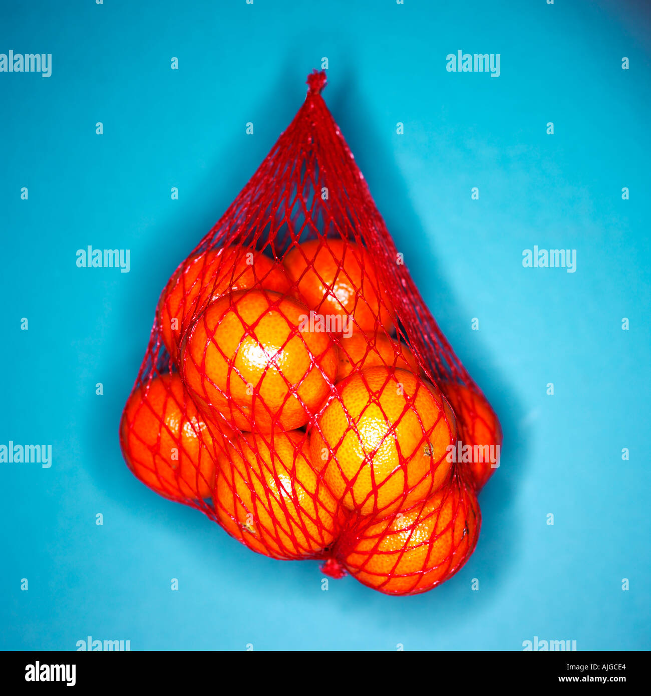 Oranges in a Nylon net showing unnecessary and environmentally damaging ...
