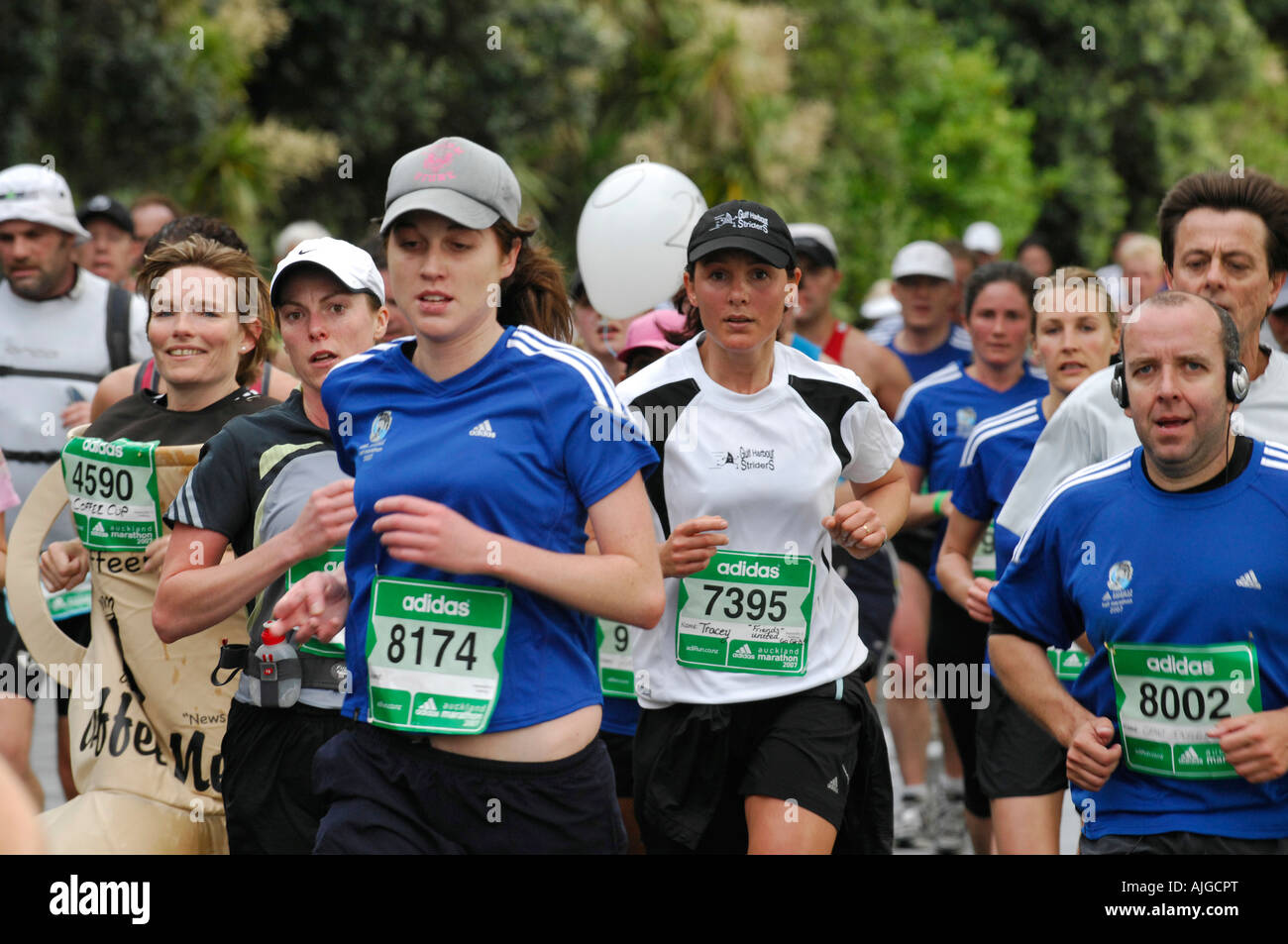 Crowd of runners in the Auckland 2007 Marathon Stock Photo - Alamy