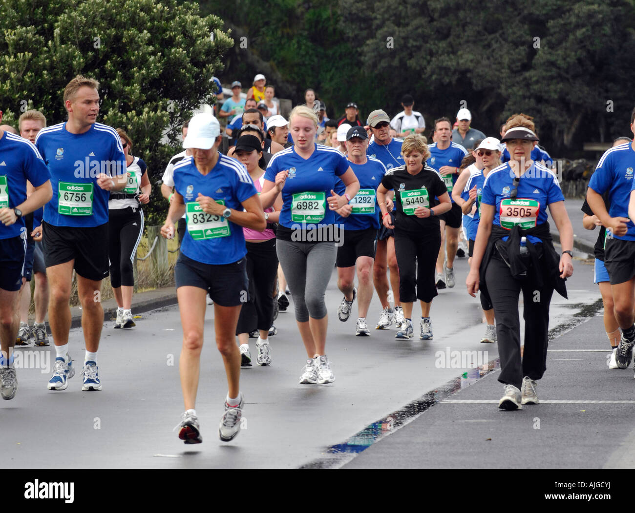 Crowd of runners in the Auckland 2007 Marathon Stock Photo - Alamy