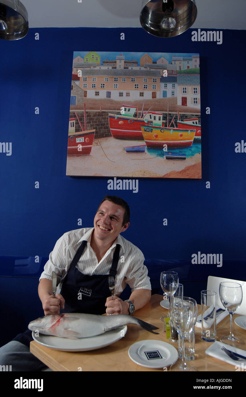 Neil Roach, the head chef at the Fishworks restaurant, in Bristol Stock ...