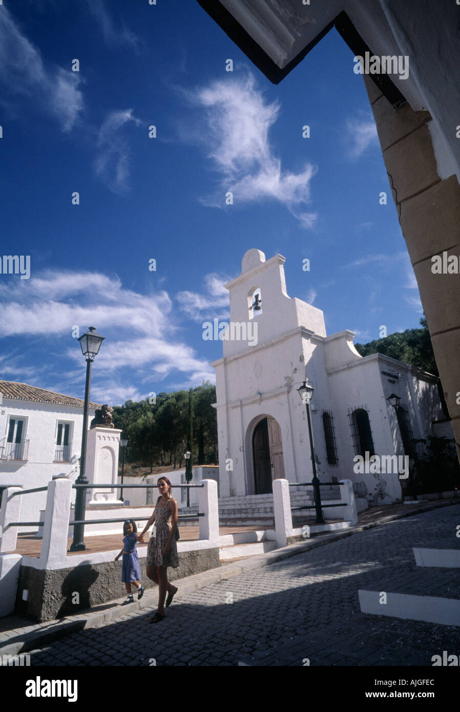 Set of cancelled BBC soap opera Eldorado near Malaga in Spain Stock ...