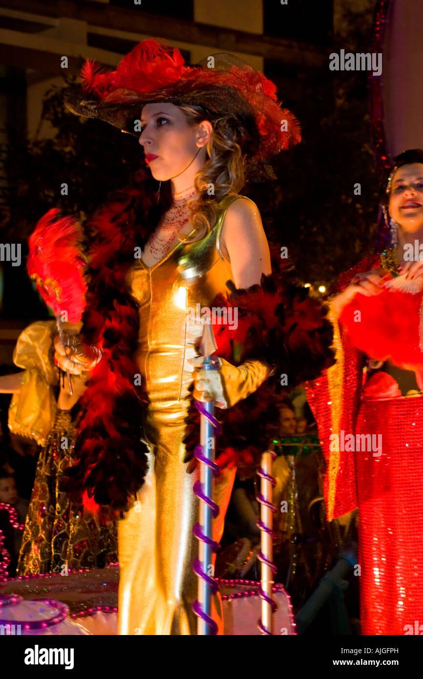 Madeira Carnival Lady in colourful costume Stock Photo - Alamy