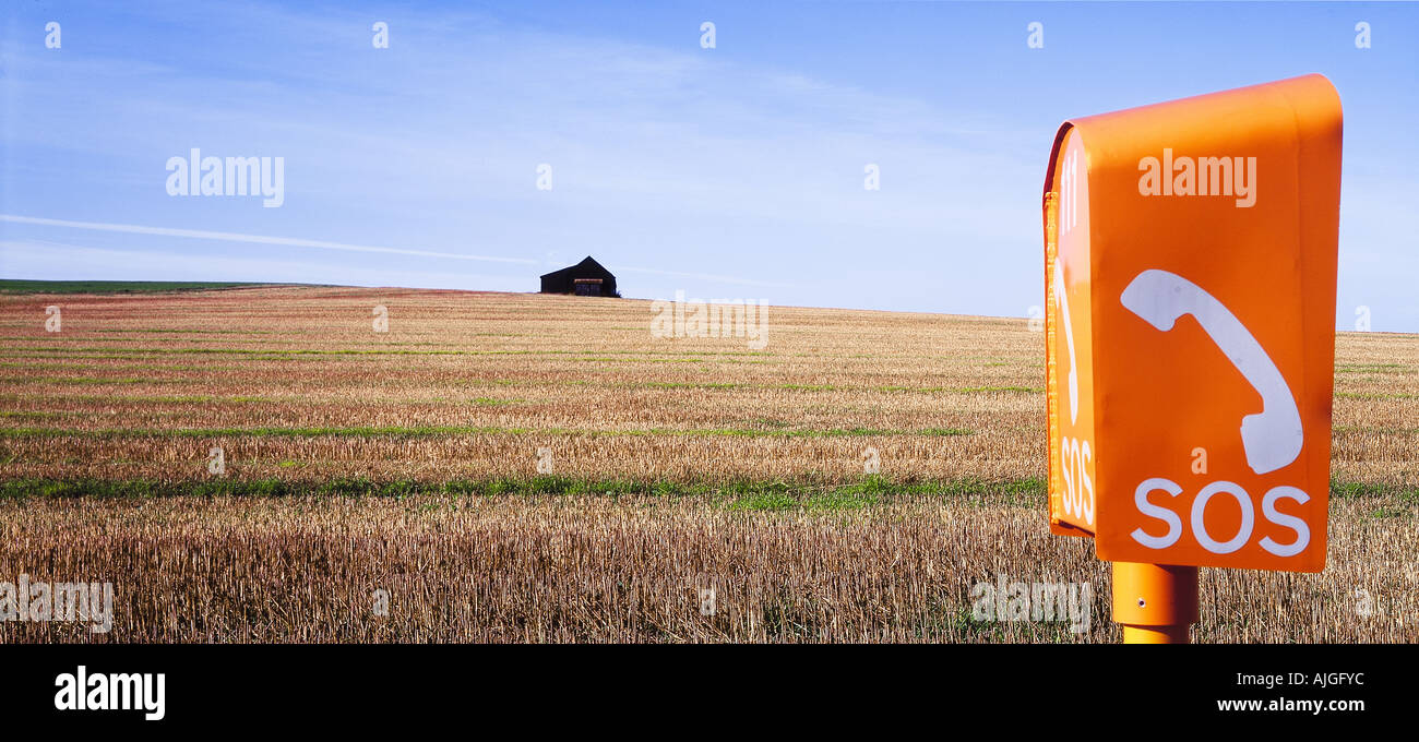 Rural SOS box Stock Photo - Alamy
