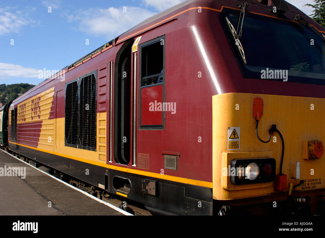 Modern class 67 diesel engine at Minehead station on the west somerset ...