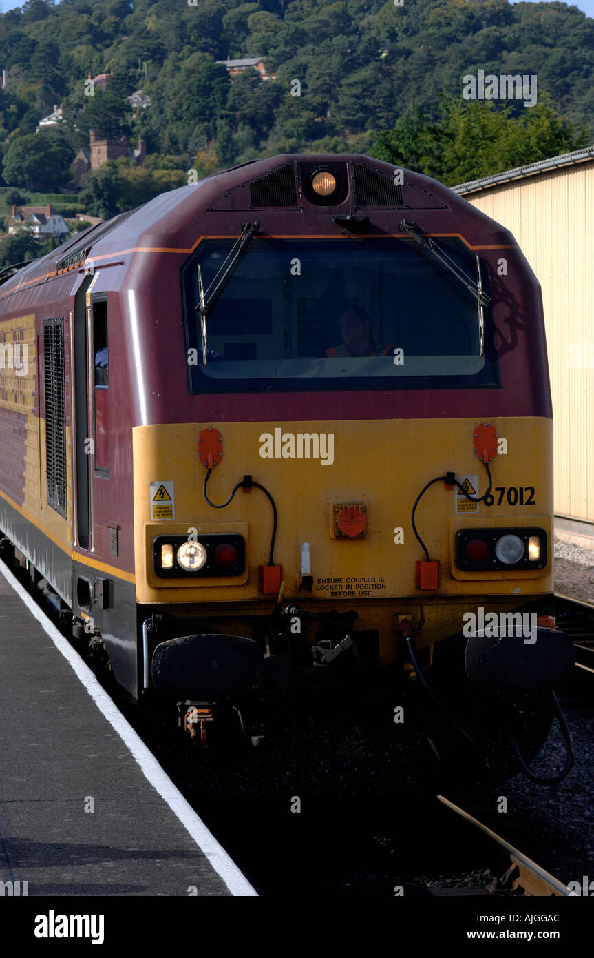 Class 67 diesel engine at Minehead station on the west somerset railway ...