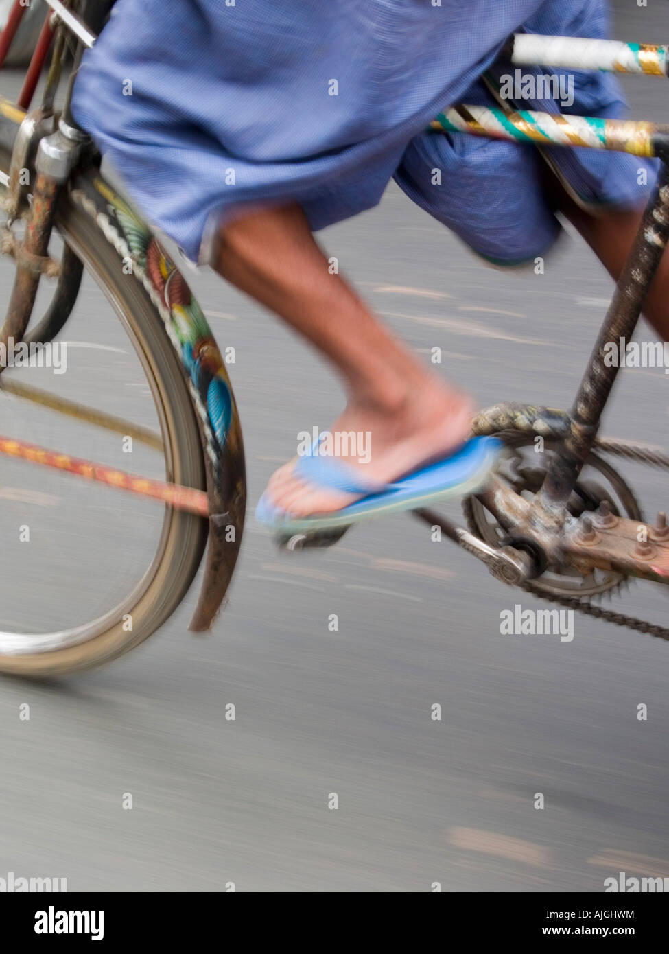 Bicycle rickshaw drivers at work Stock Photo - Alamy