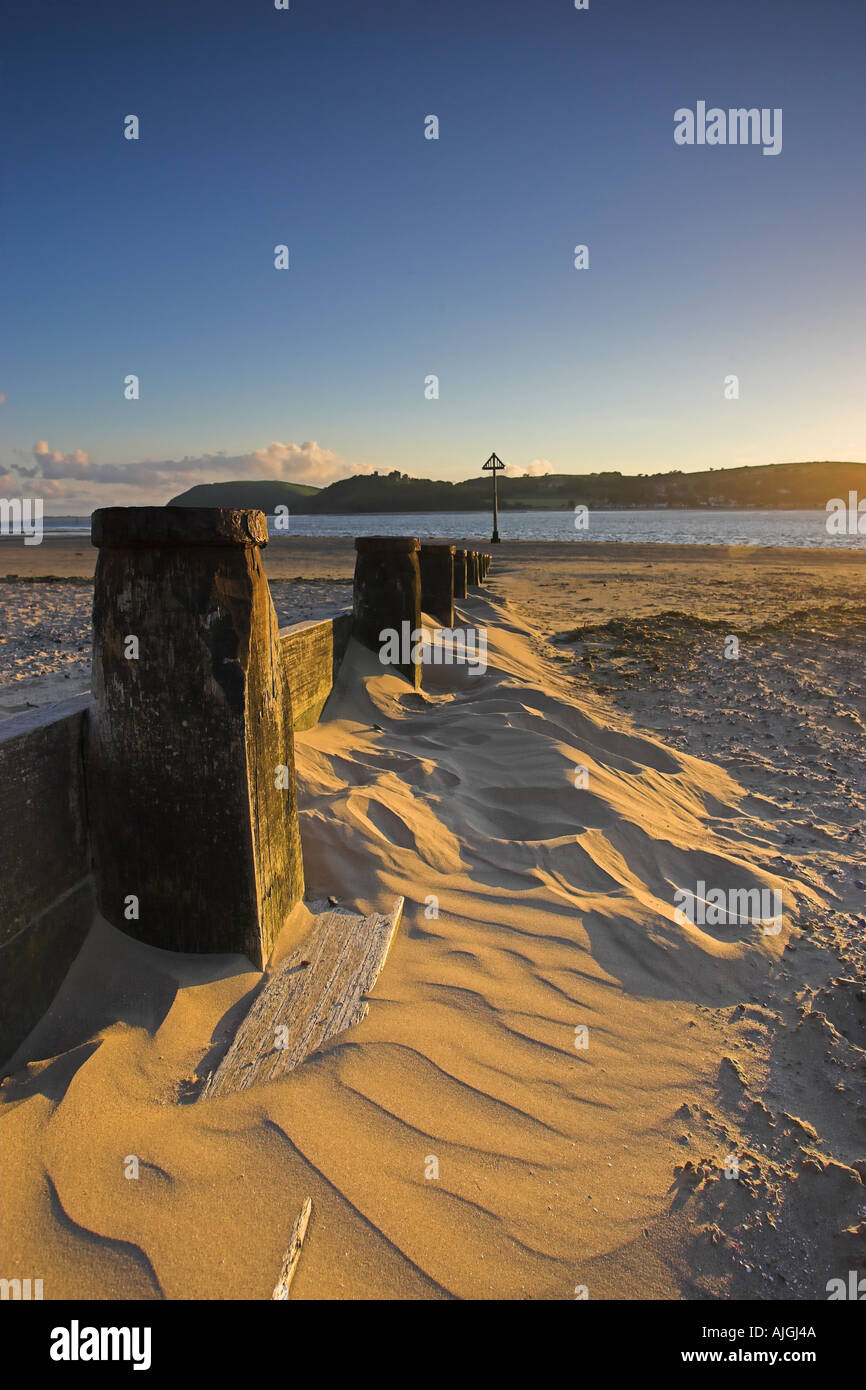 Rustic Sea Barrier Stock Photo - Alamy