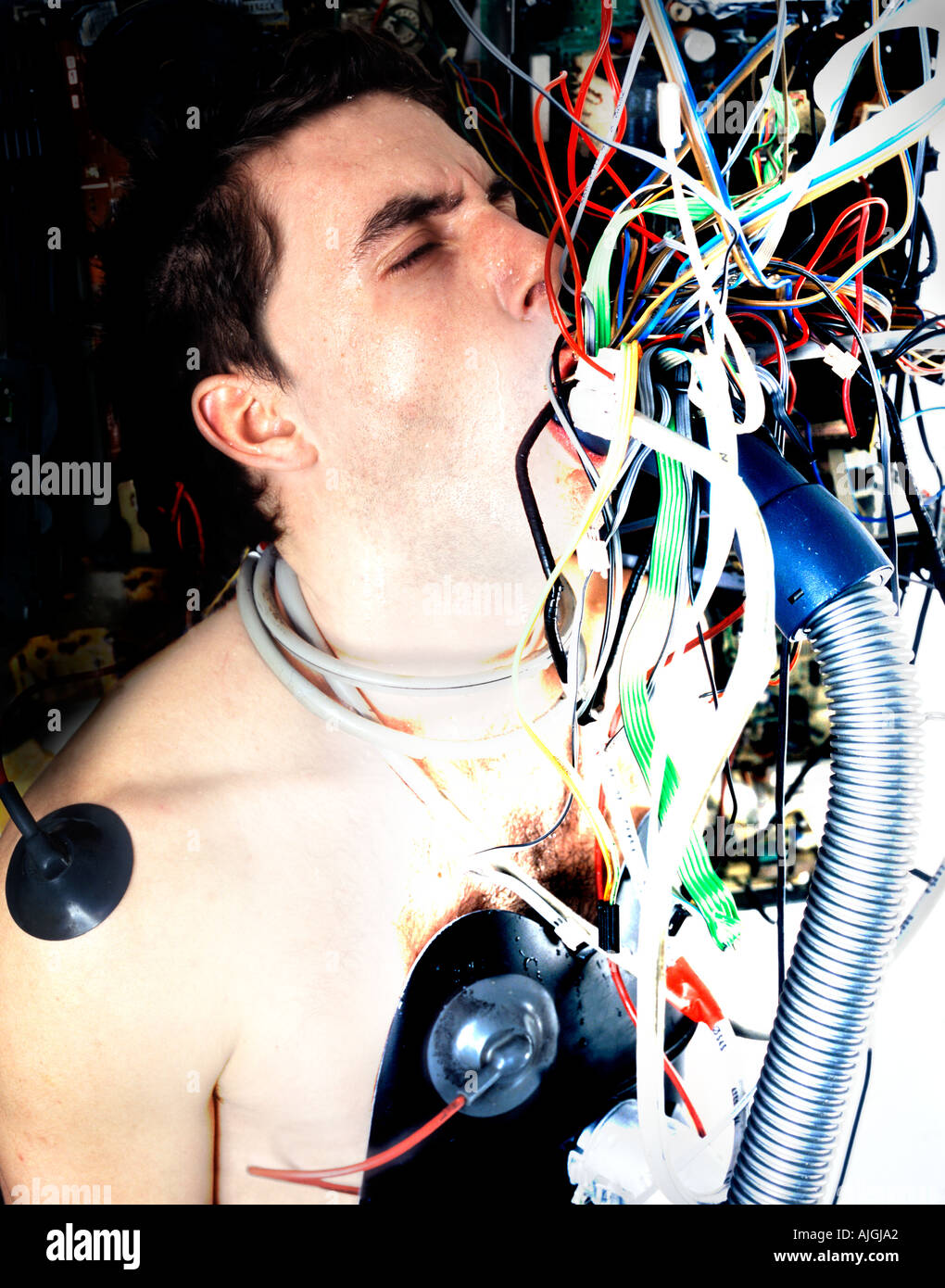 communication choked by technology Stock Photo - Alamy