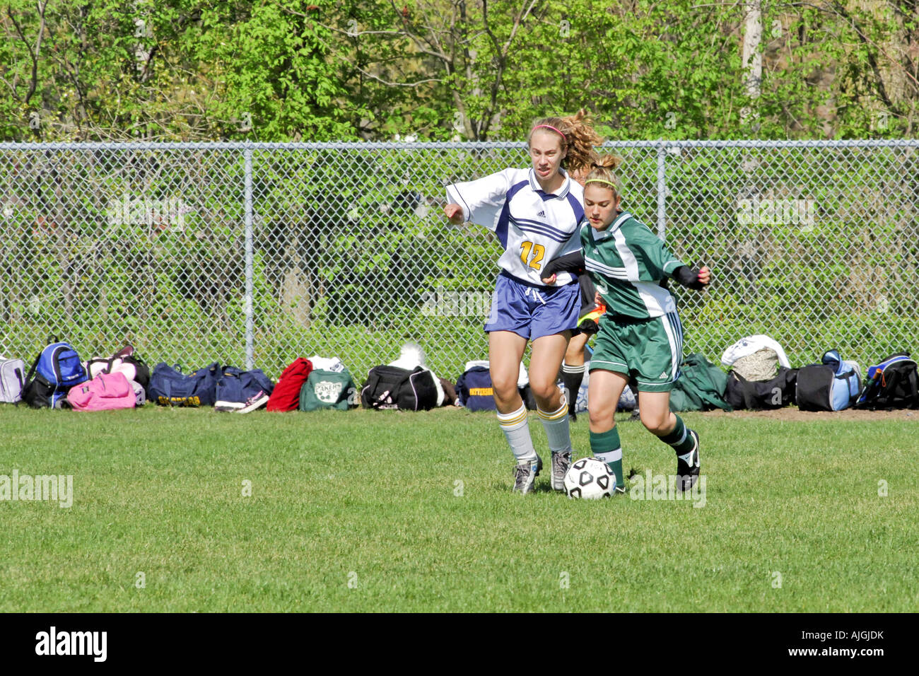 High school soccer tackle hi-res stock photography and images - Alamy
