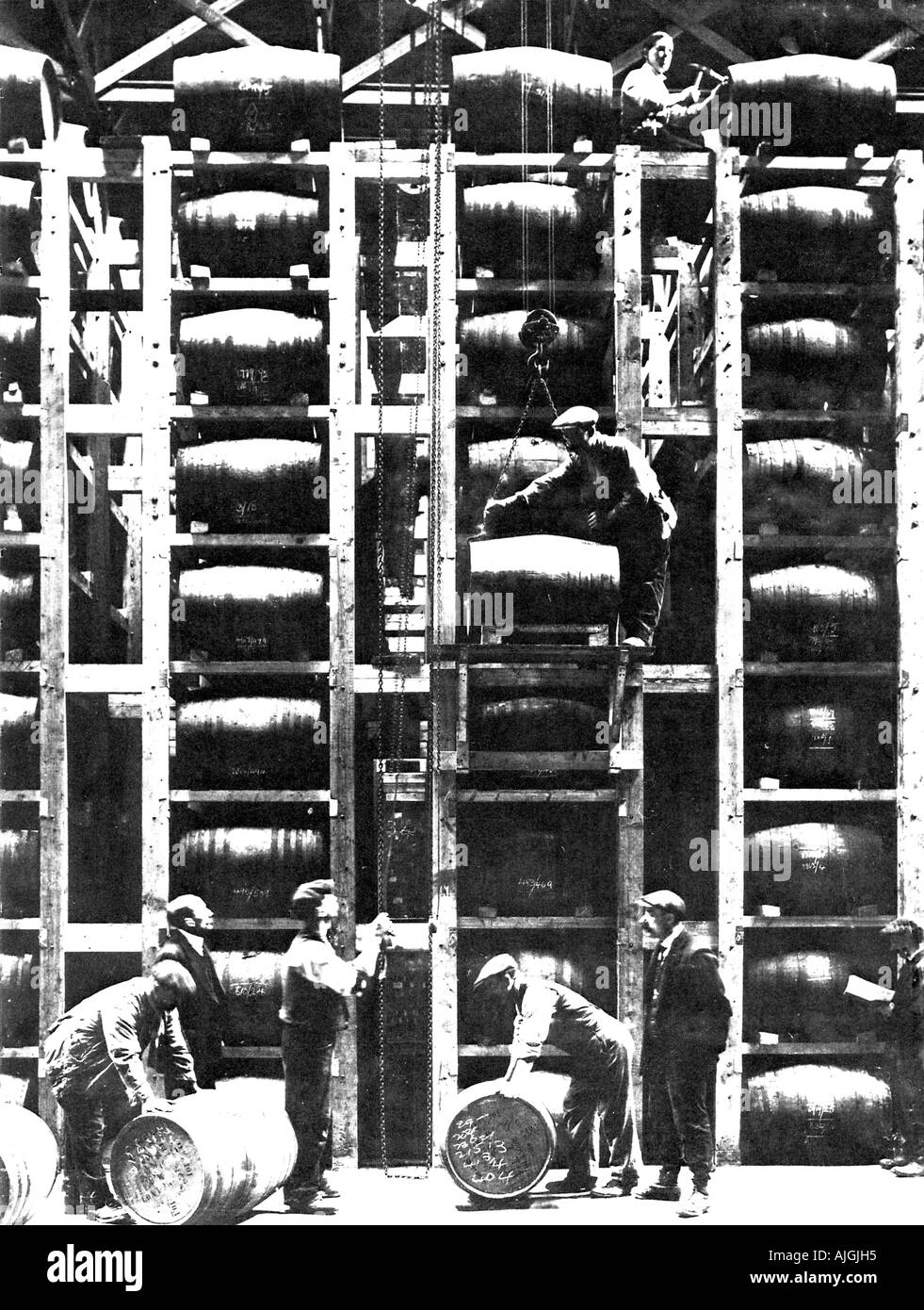 Brewery Barrel Lift in an Edwardian London brewery Stock Photo - Alamy