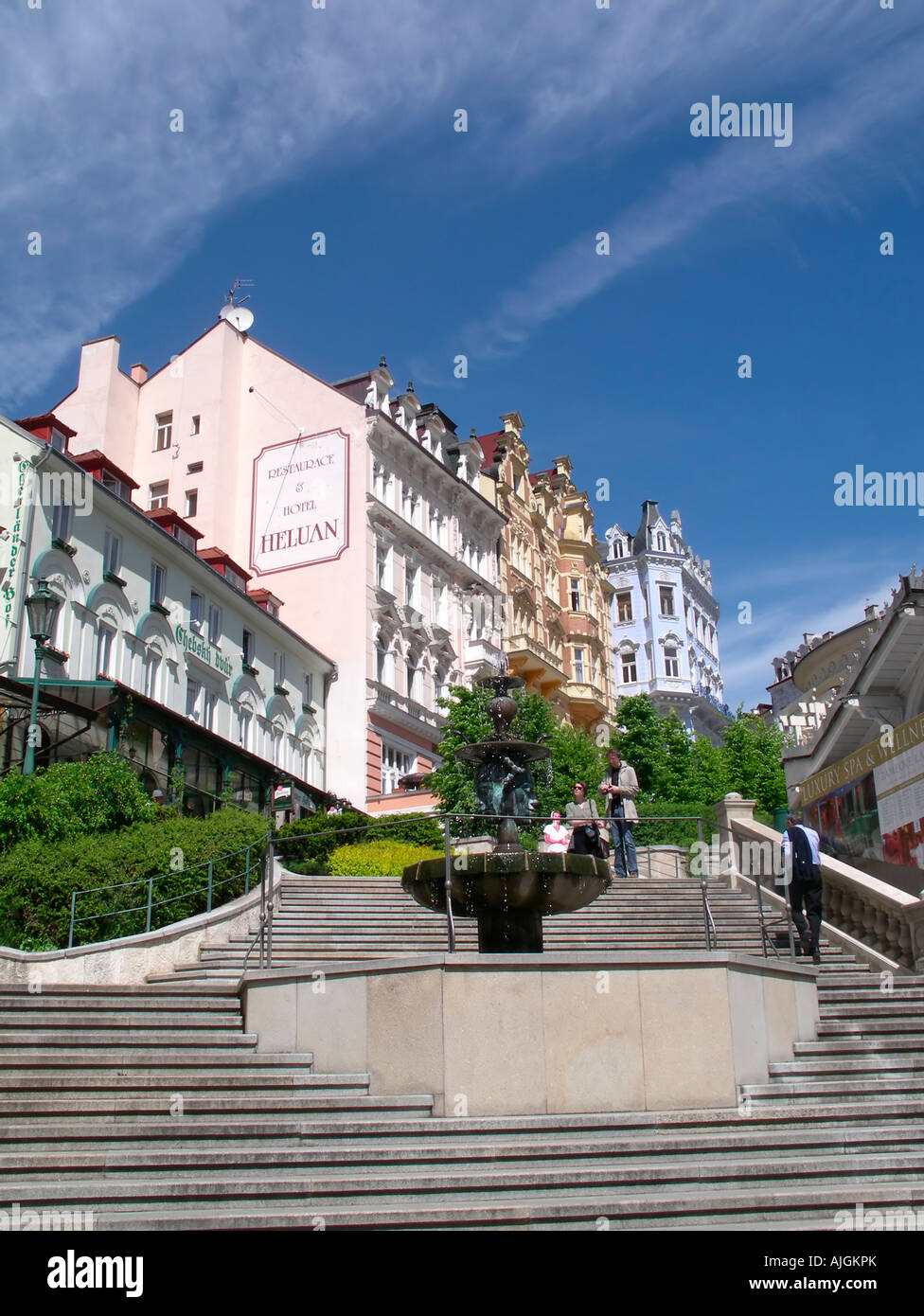 Hotel 3, stairs leading up to the hotel Stock Photo - Alamy