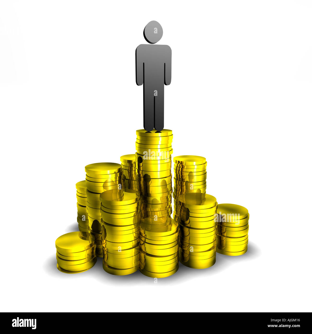 Money coins gold pile stack wealth success riches hi-res stock ...