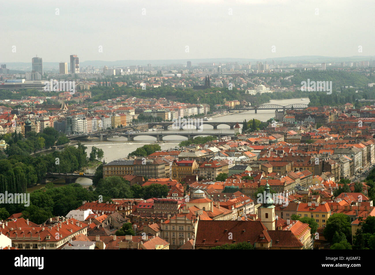 Prague city sky line Stock Photo - Alamy