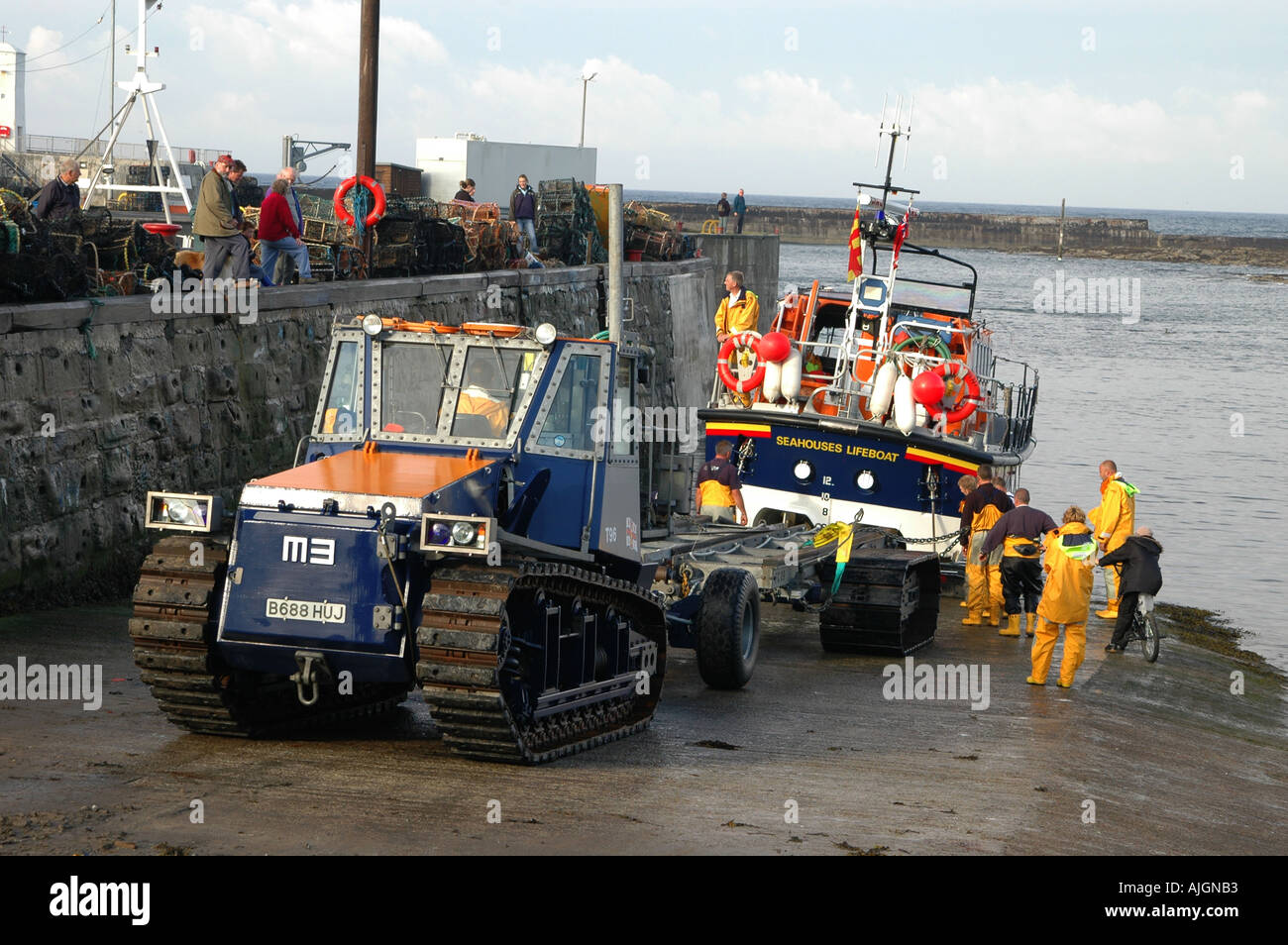 Seahouses Lifeboat Northumberland Stock Photo - Alamy