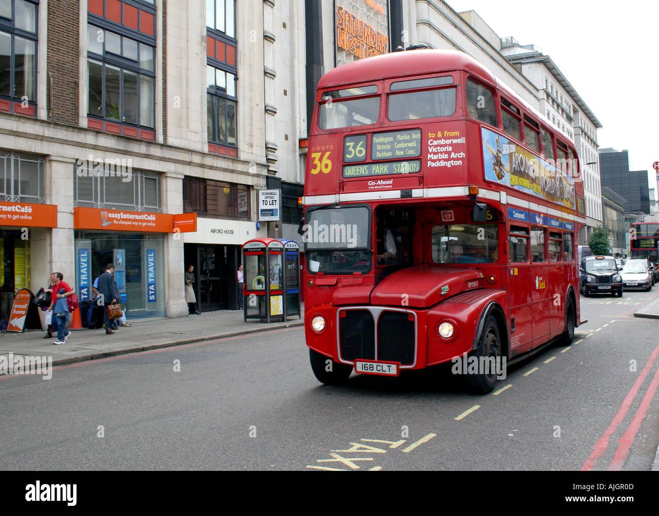 London Routemaster bus at Victoria Station on Route 36 -1 Stock Photo ...