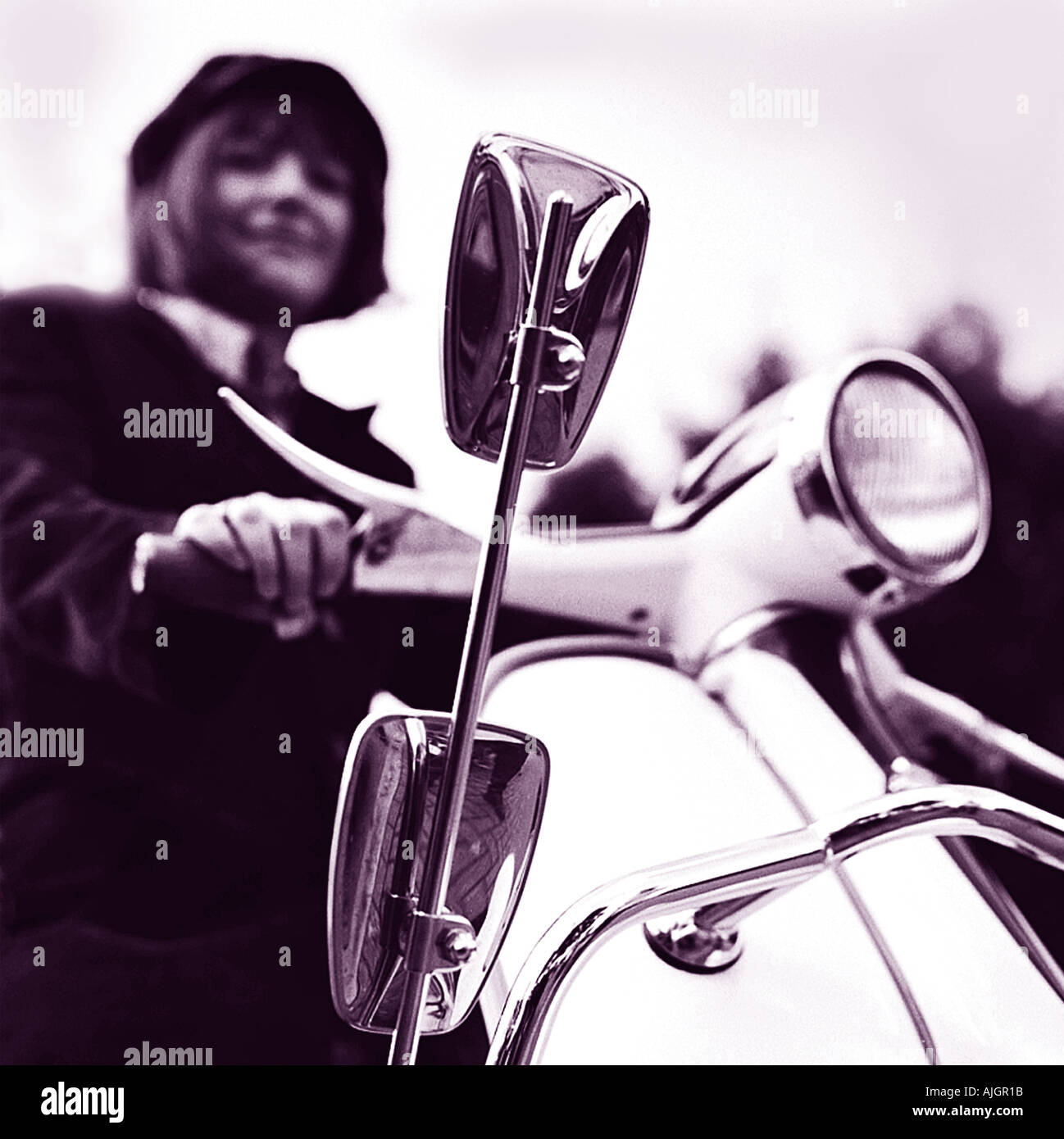 Woman girl scooter motorbike vespa hi-res stock photography and images ...