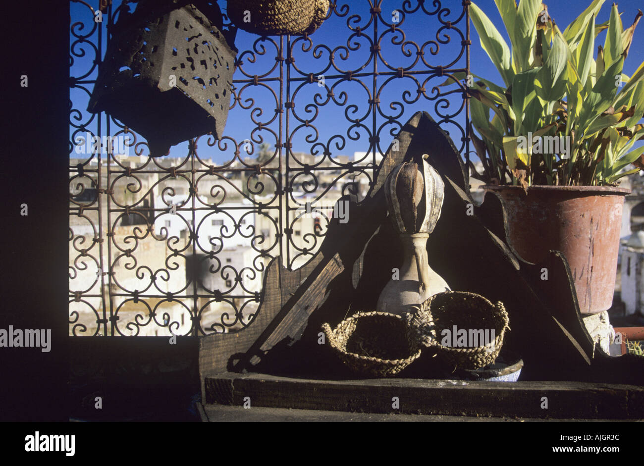 Moroccan still life, plant, plant pots Stock Photo - Alamy