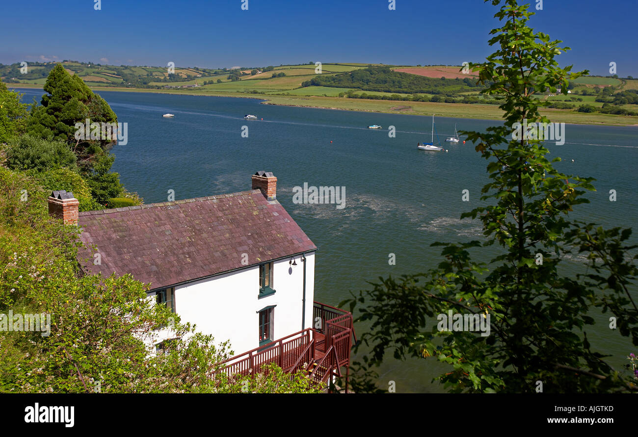 The Boathouse in Laugharne where Dylan Thomas lived Stock Photo - Alamy