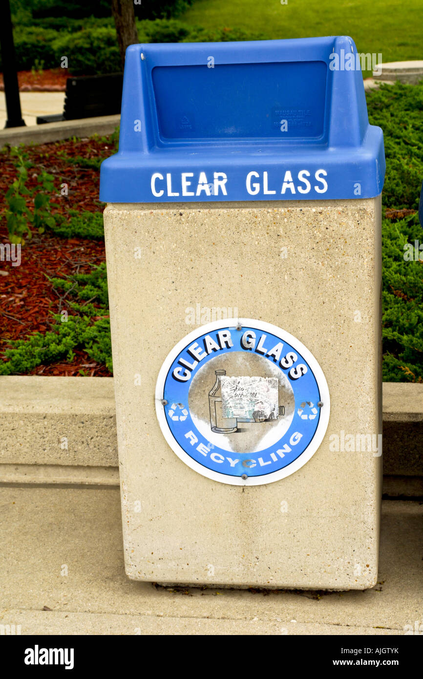 Plastic Glass and Aluminum Recycle area at an Interstate Service Plaza ...