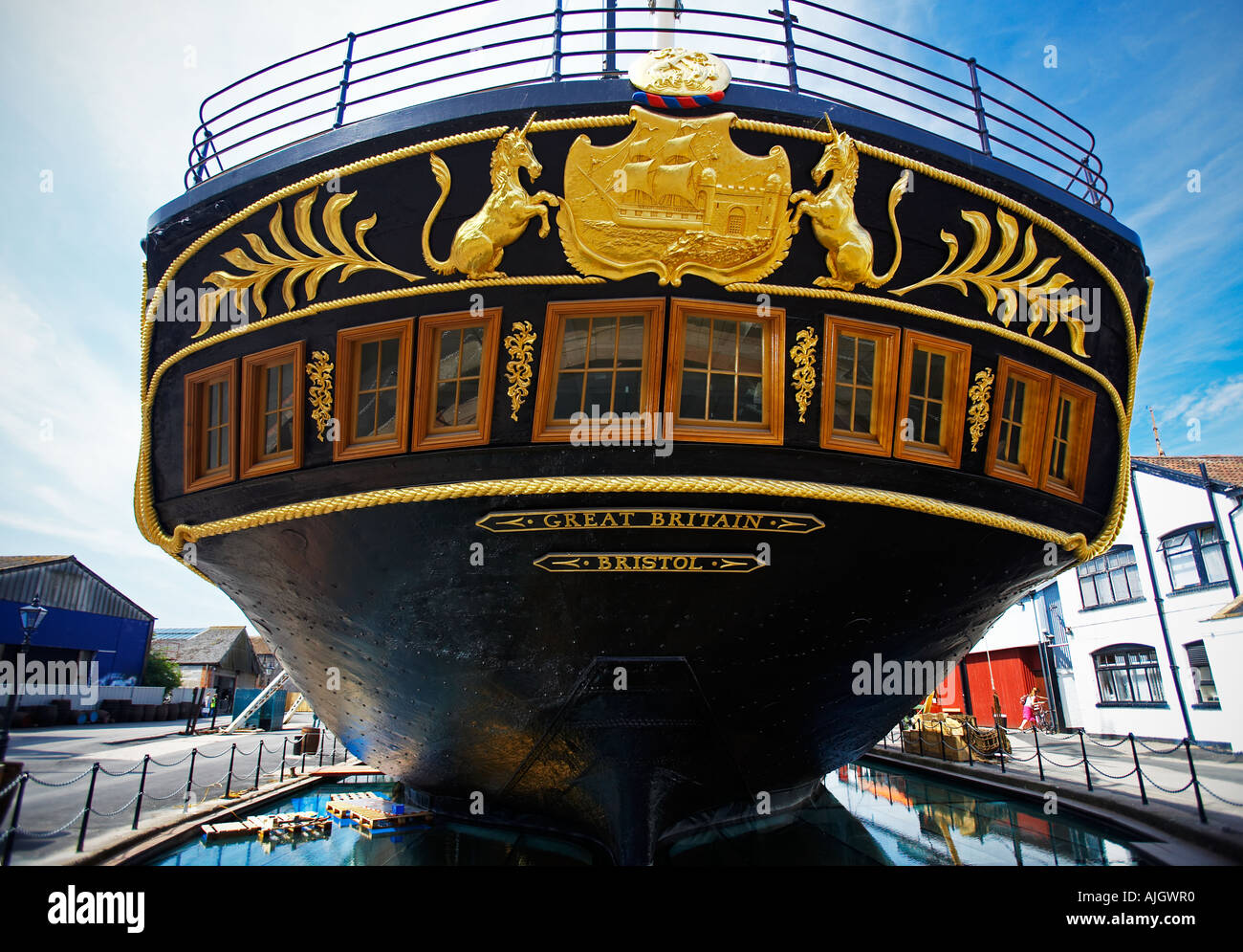 Isambard Kingdom Brunel's SS Great Britain in Bristol Docks Bristol UK ...