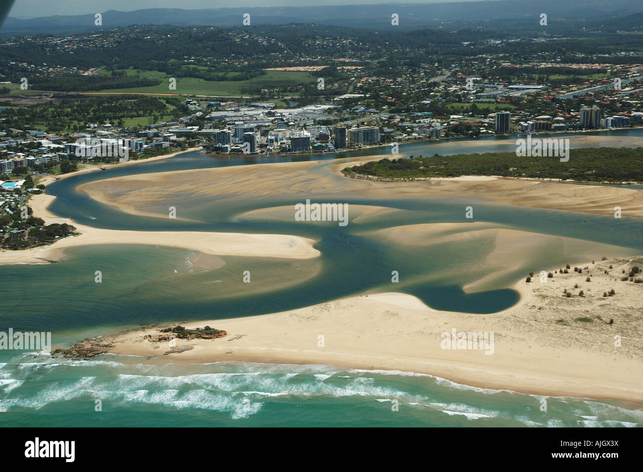 Maroochy river mouth Stock Photo - Alamy