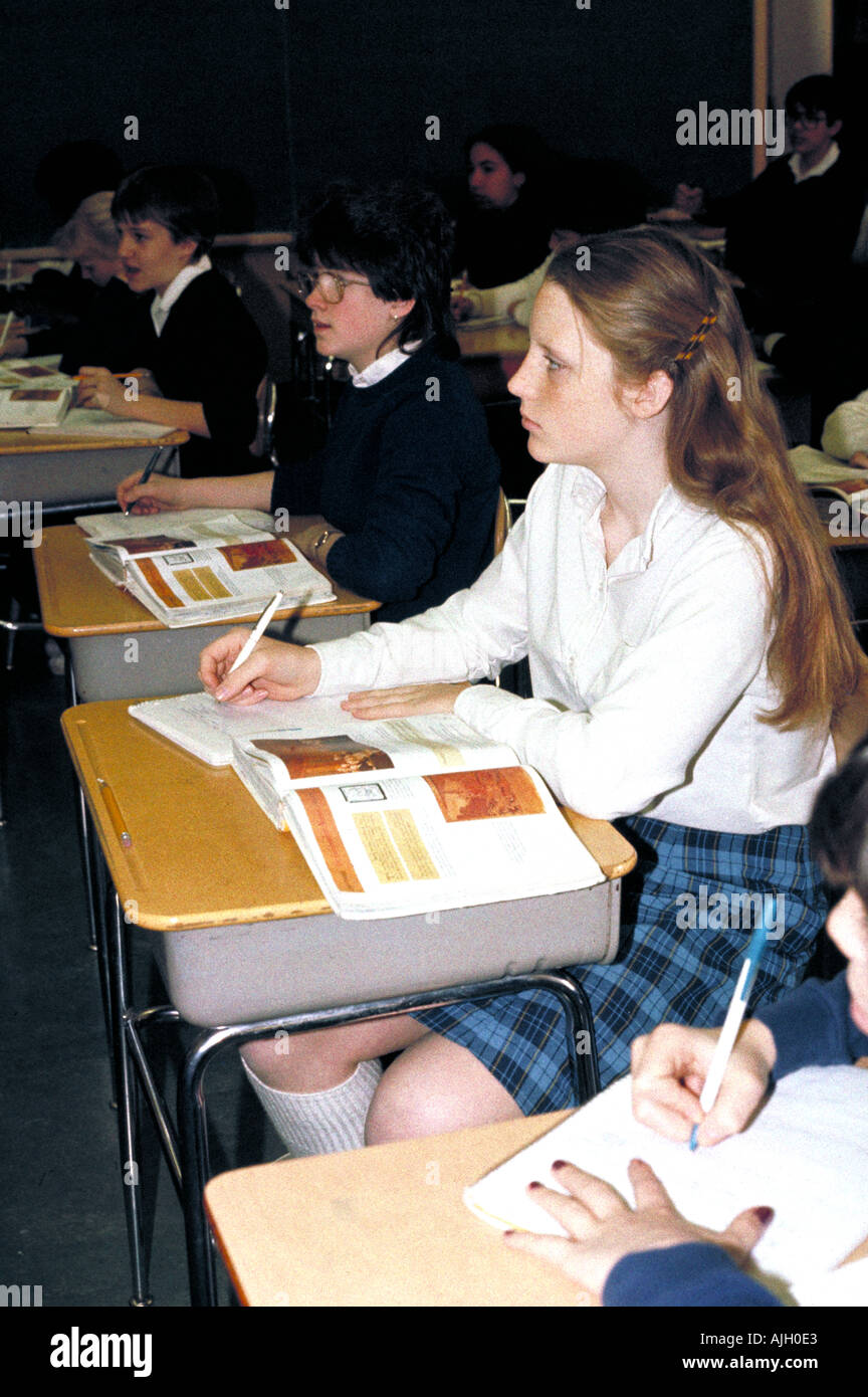 Junior High Classroom Stock Photo - Alamy