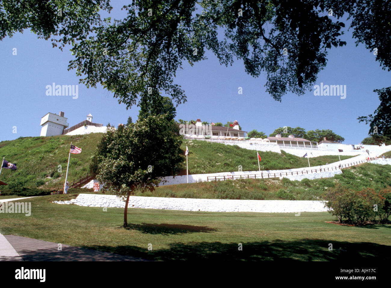 Fort mackinac on Mackinaw Island Michigan Stock Photo - Alamy